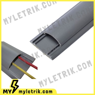 6FT Half Moon Floor Cable Trunking PVC Casing Grey / Lantai Casing ...