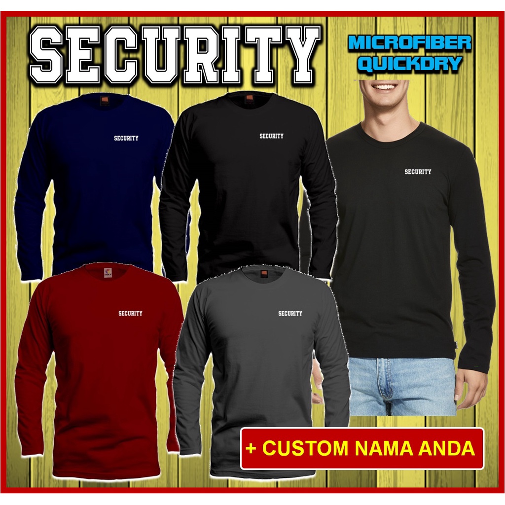 TSHIRT SECURITY KESELAMATAN | BOLEH TAMBAH NAMA ANDA | ROUNDNECK ...