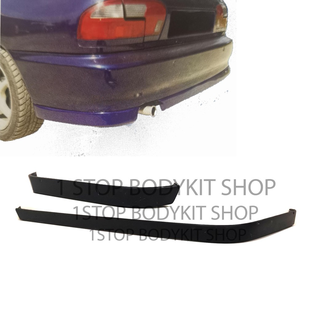 Proton wira aeroback rear skirt gsr fiberglass rear skirt lip bodykit ...