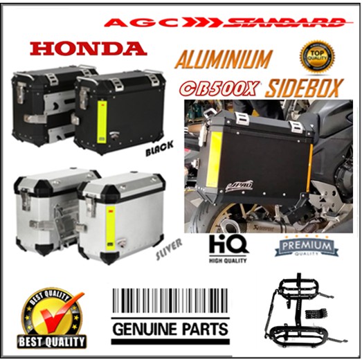 HONDA CB500X FULL ALUMINIUM SIDE BOX HIGH QUALITY WATER PROOF 30LITER ...