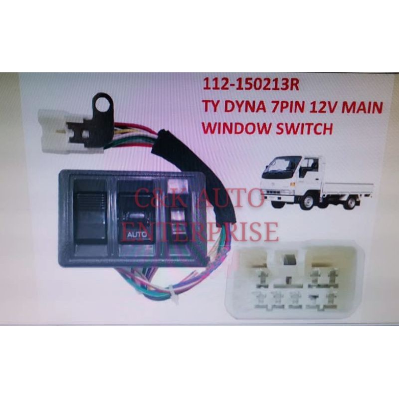 TOYOTA DYNA 12V MAIN POWER WINDOW SWITCH 7PIN | Shopee Malaysia