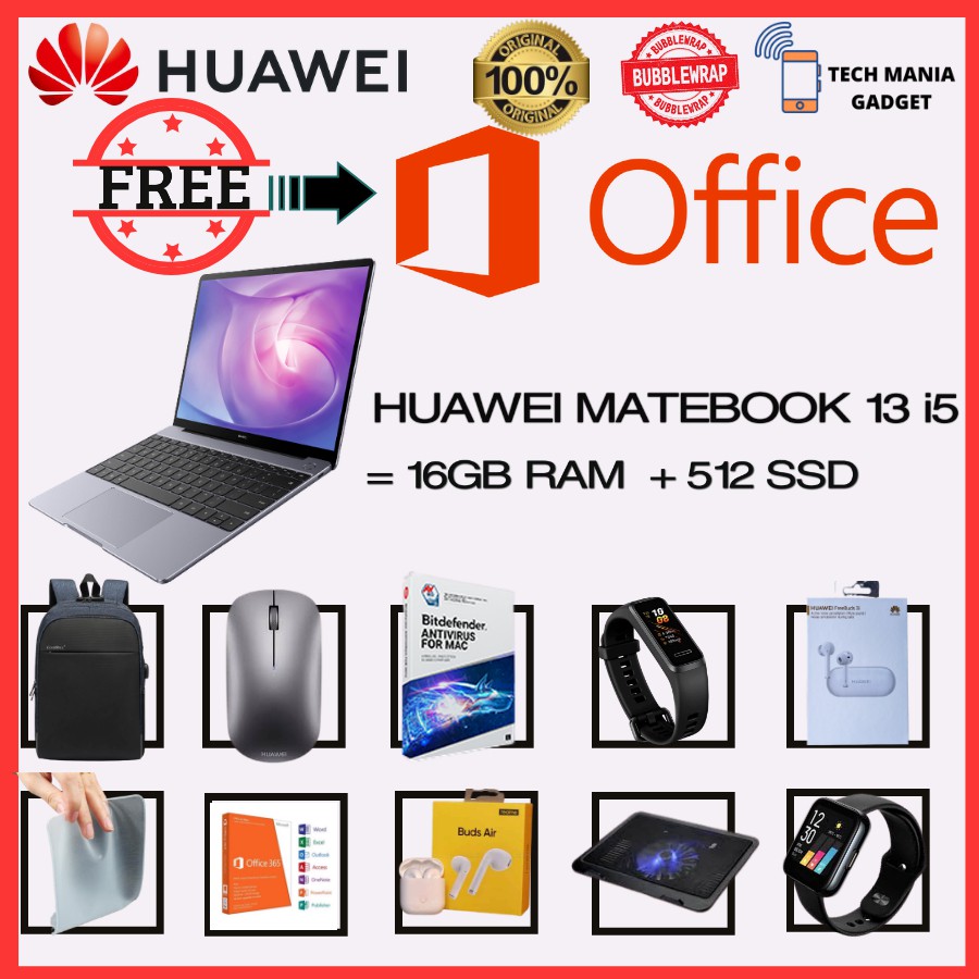 Huawei Matebook 13 i5 Notebook Laptop ⭐Original Malaysia Huawei Warranty⭐ | BeeCost