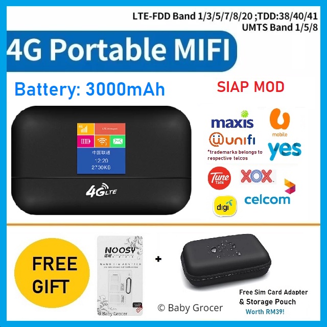 4G LTE Pocket Wifi Portable Mifi LT600 LCD Siap Mod Modem Modified ...