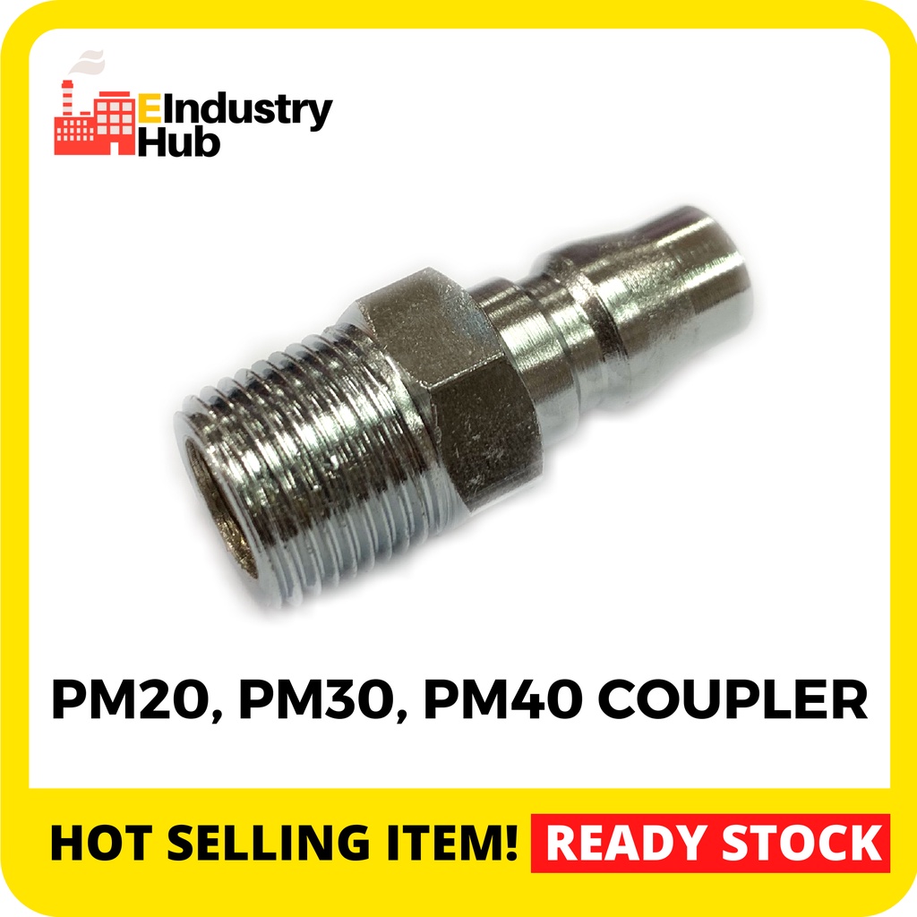 PM20 PM30 PM40 Pneumatic Air Compressor Hose Quick Coupler Plug Fitting ...
