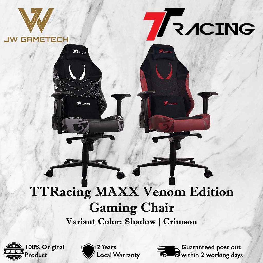 TTRacing MAXX Venom Edition Gaming Chair - Shadown | Crimson (FOC ...