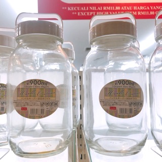 Daiso Handle Container Jar with Lid Food Storage 900ml ,450ml, 200ml ...