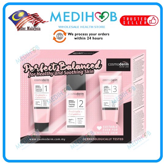 Cosmoderm Perfect Balanced Moisture & Relief Set( even for sensitive ...