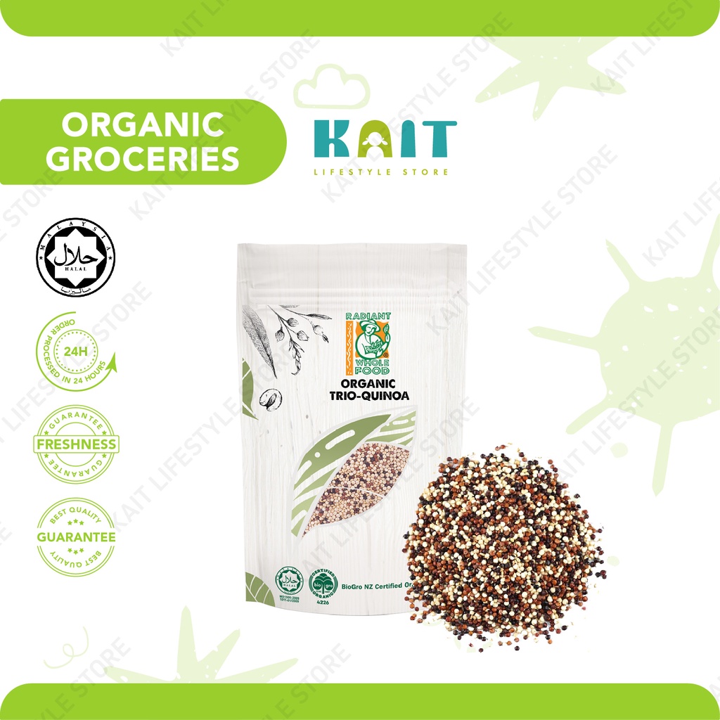 RADIANT Trio Quinoa, Organic (Red,black ,white Quinoa) (500gm) | Shopee ...