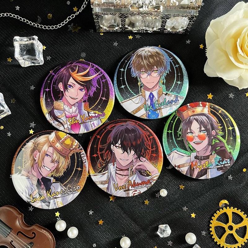 AG Luxiem Theme Badge Anime Brooch Bag Pendant NIJISANJI Vtuber Shu Ike ...