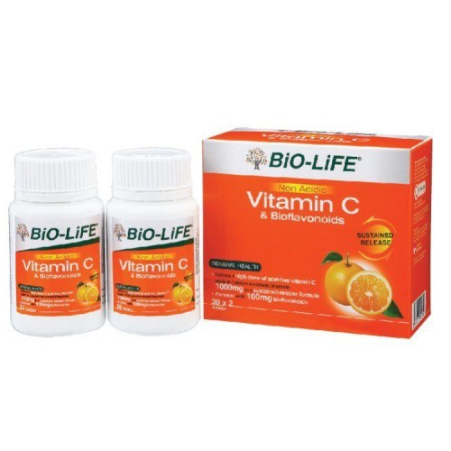 BIOLIFE Non Acid Vitamin C & Bioflavonoids 1000MG (2X30's) | Shopee ...