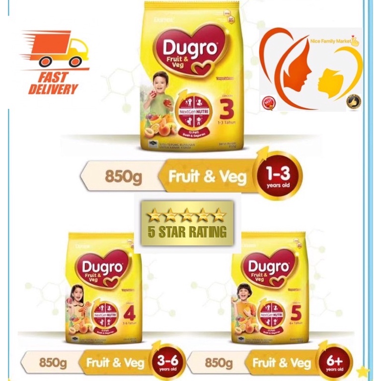 Dumex Dugro 3/4/5 Fruit & Veg - 850g -Dumex Dugro Step 3/4/5 Fruit&Veg-Yellow Packing -850g ...