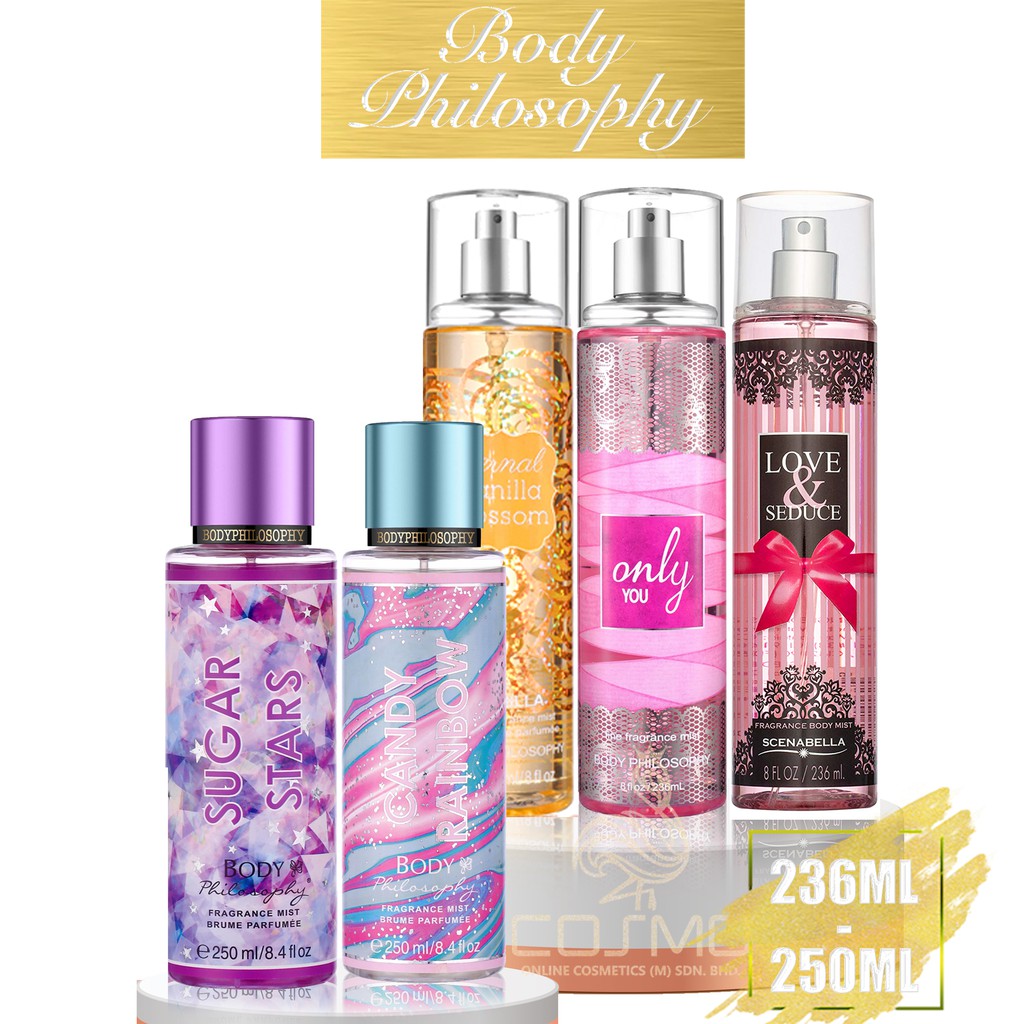 Scenabella & Body Philosophy 236-250ML Body Mist | Shopee Malaysia