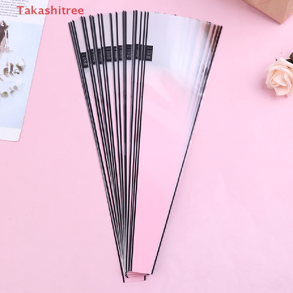 (Takashitree) 50pcs Single Rose Plastic Package Transparent Flower ...
