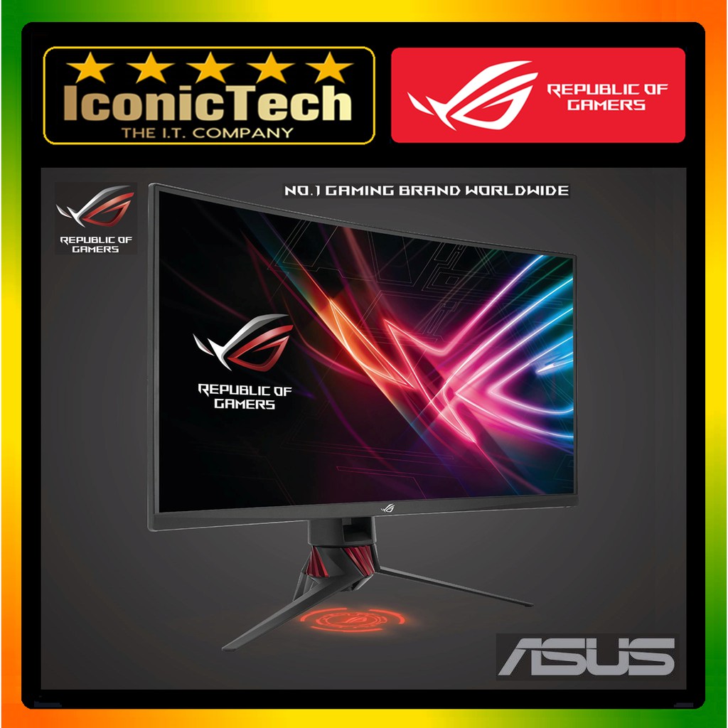 Asus republic of gamers strix xg32vqr 31.5" 16:9 curved 144 hz freesync ...