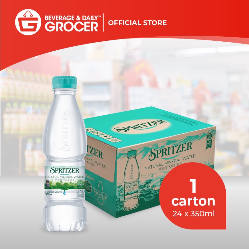 Spritzer Natural Mineral Water 24 x 350ML (24 Bottles) 1 Carton | Shopee Malaysia