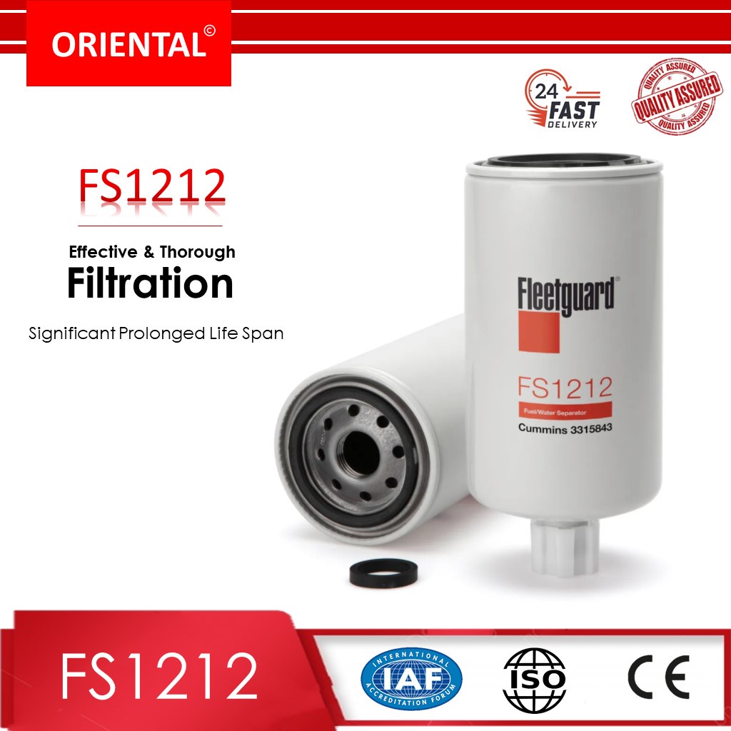 Fleetguard FS1212 Fuel Water Separator (Upgrade of FS105)| Fuel Filter ...