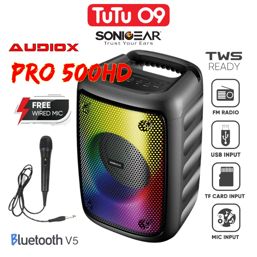 SonicGear Audiox Pro 500HD Portable Speaker with Bluetooth FM Radio ...