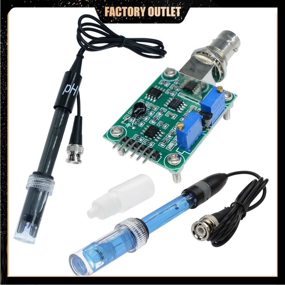 Ph Electrode Probe Bnc Liquid Ph0 14 Value Detect Sensor Module