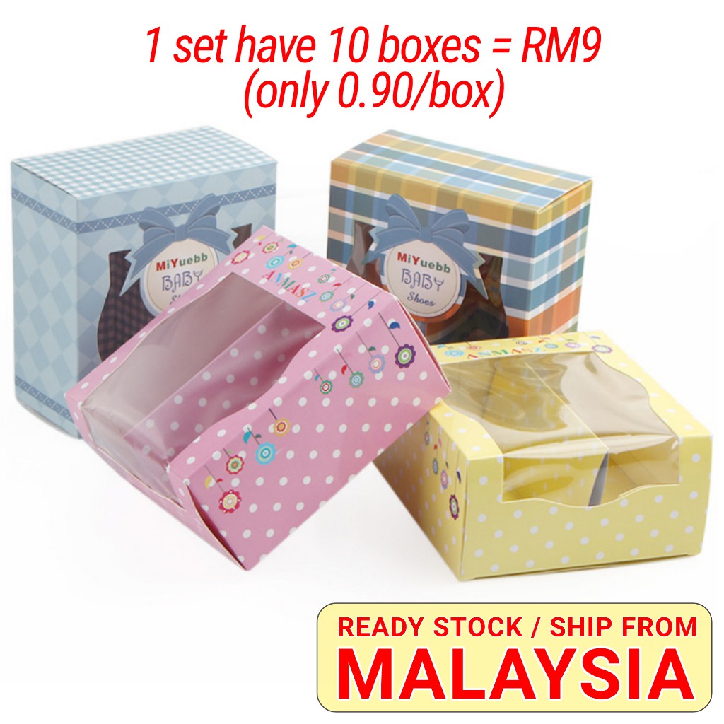 Packaging kasut baby | Prewalker Printed shoebox packaging | Kotak ...