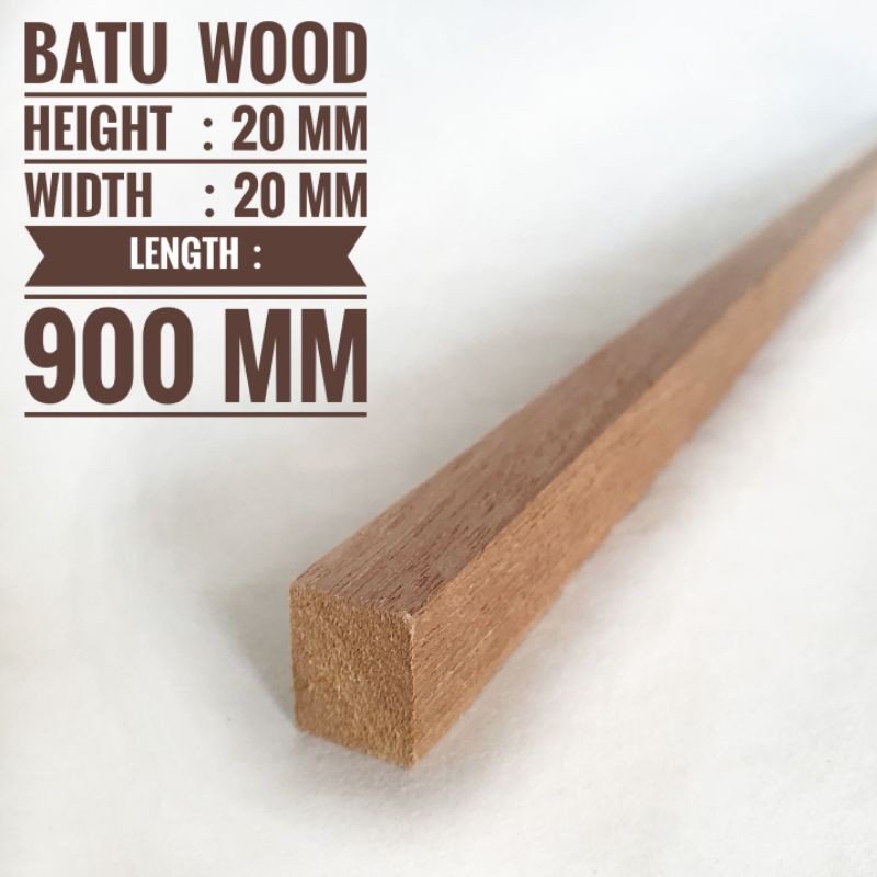 Batu DIY Hard Wood 20MM X 20MM X 900MM hardwood kayu solid repair ...