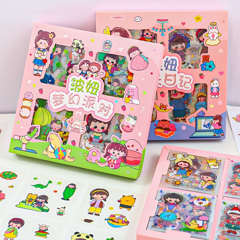 Fancy Creative Cutie Sticker Girl Cartoon Sticker Student Sticker ...