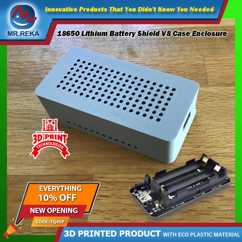 Two Channel 18650 Lithium Battery Shield V8 Case Enclosure | Shopee ...