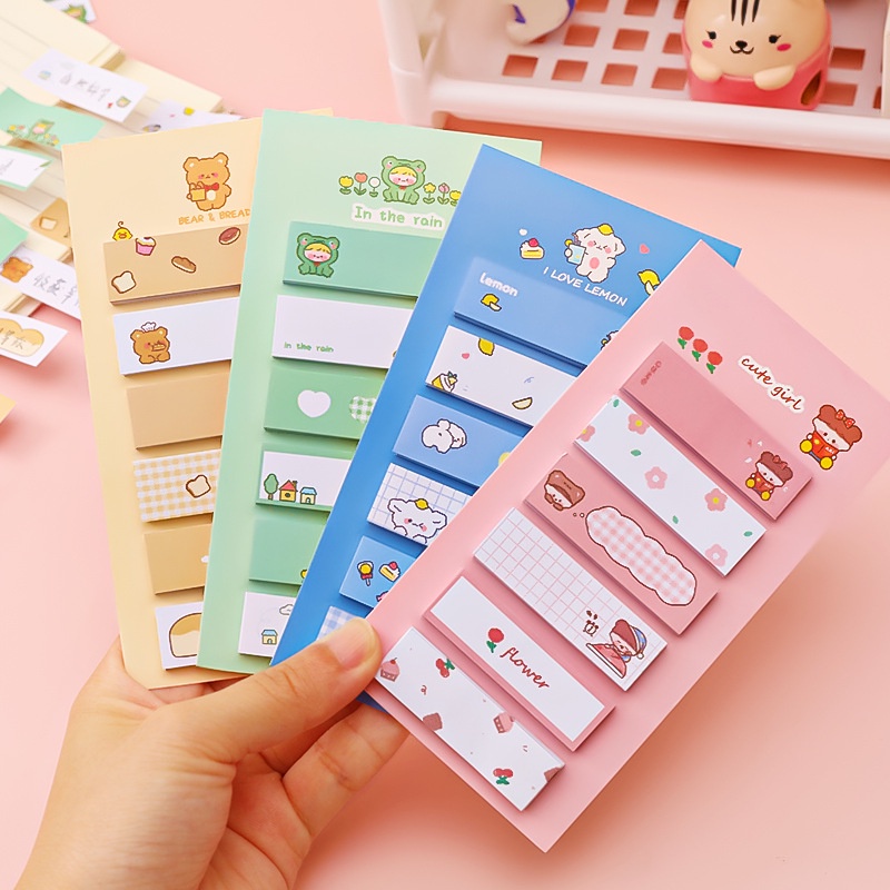 Sticky Notes | Morandi Ins Colorful Cartoon Sticky Note | Kids Memory ...