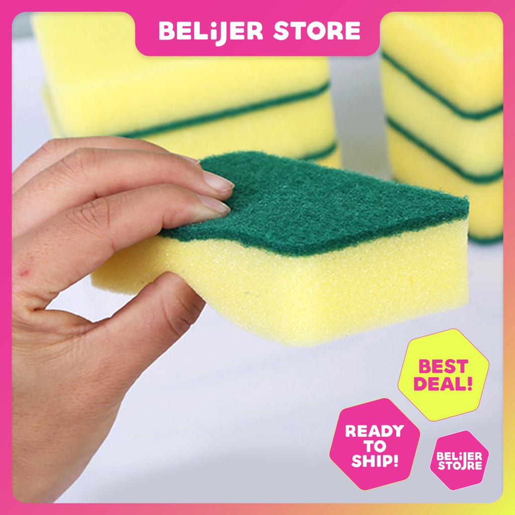 Sponge Dish Pot Wash Cleaning Span Basuh Cuci Pinggan Mangkuk Sabut ...