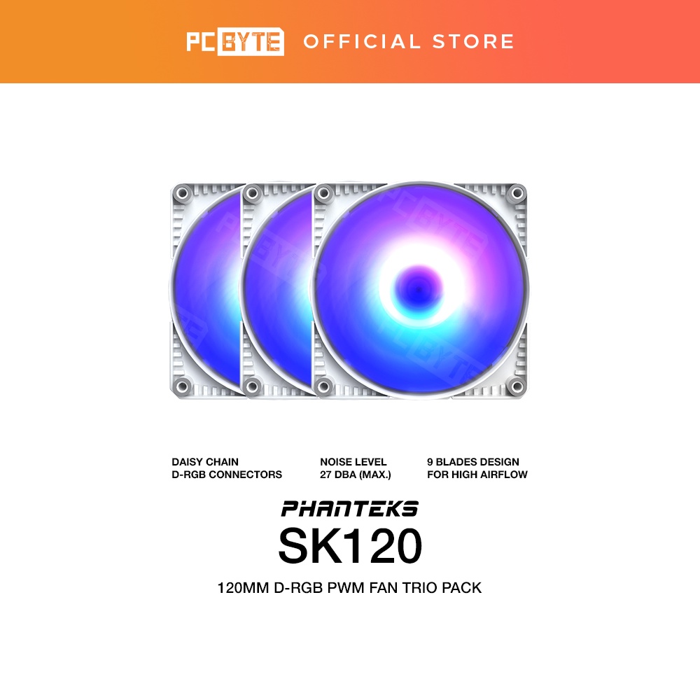 Phanteks SK120 120mm DRGB Cooling Fan White - Trio Pack | Shopee Malaysia
