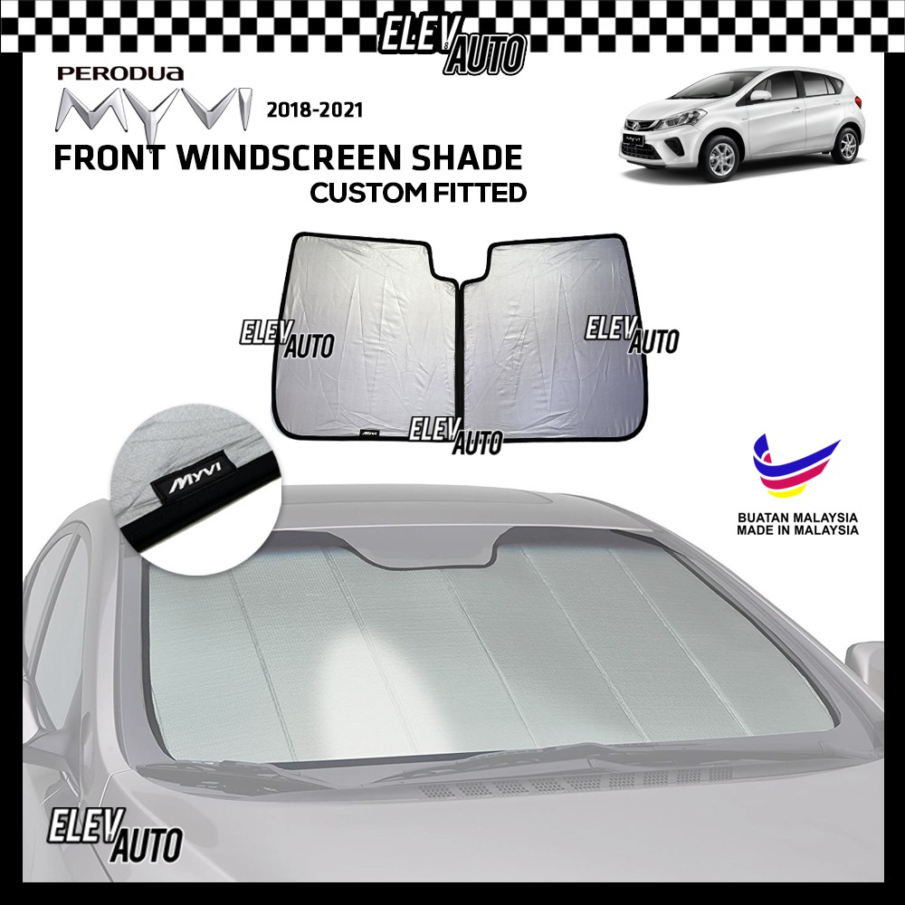 Perodua Myvi 2018 - 2021 Custom Fit Front Windscreen Foldable Sunshade ...