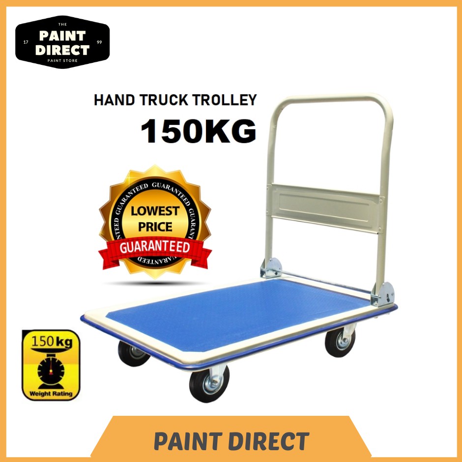150kg & 300kg Metal Steel Foldable hand truck trolley Heavy Duty Troli ...