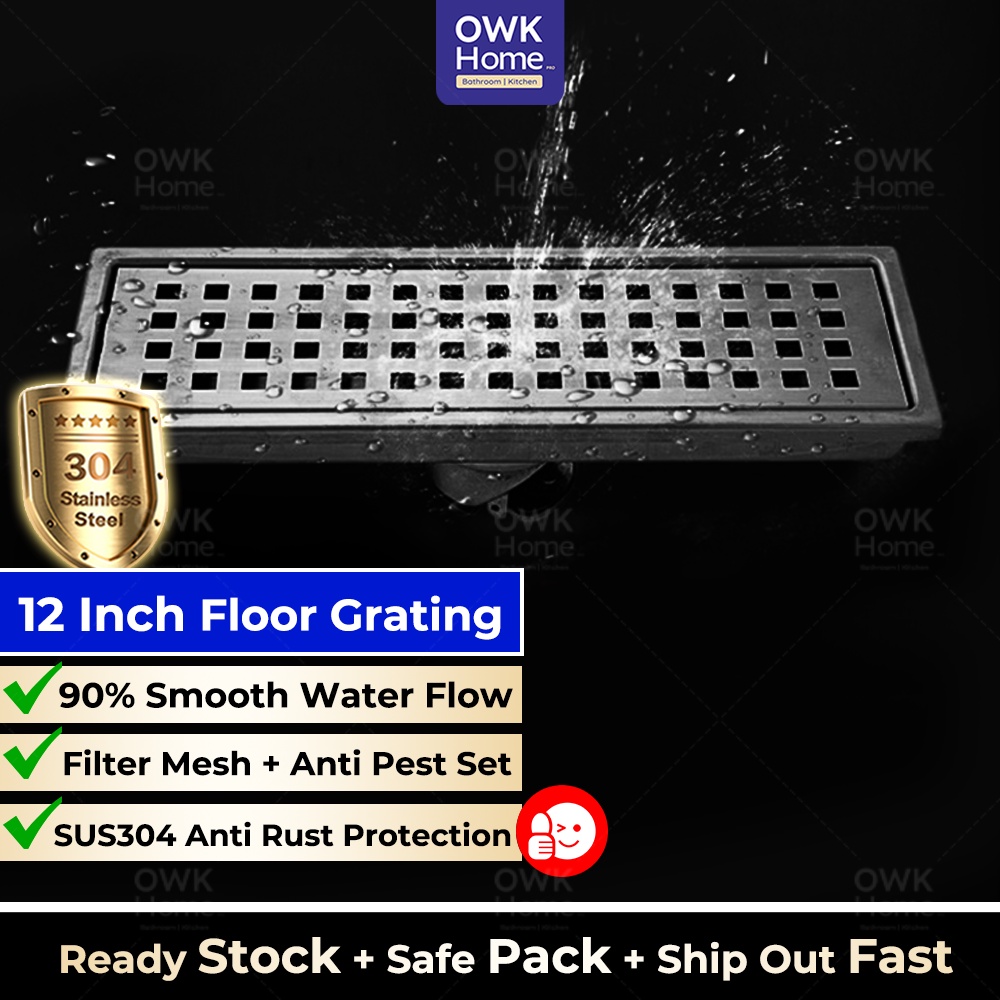 30cm Floor Grating With Anti-Insect Trap | Long floor grating | Tile ...