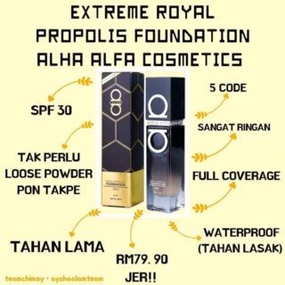 Original Alha Alfa Royal Propolis Extreme Coverage Foundation + free ...