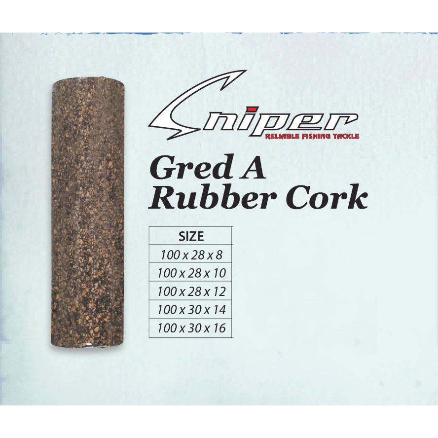 New Sniper Gred A Rubber Cork For Rod Binding Component 100 X 28 X 8 100 X 30 X16