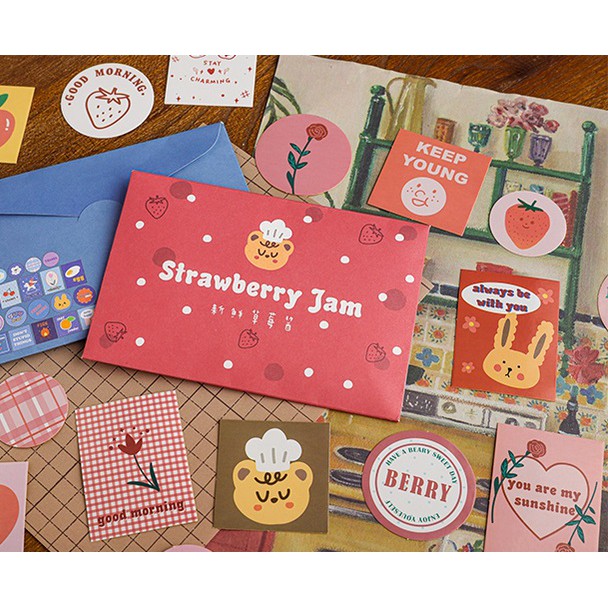 MEME MOMO 40pcs Cute Colourful Sticker in Envelope | Shopee Malaysia