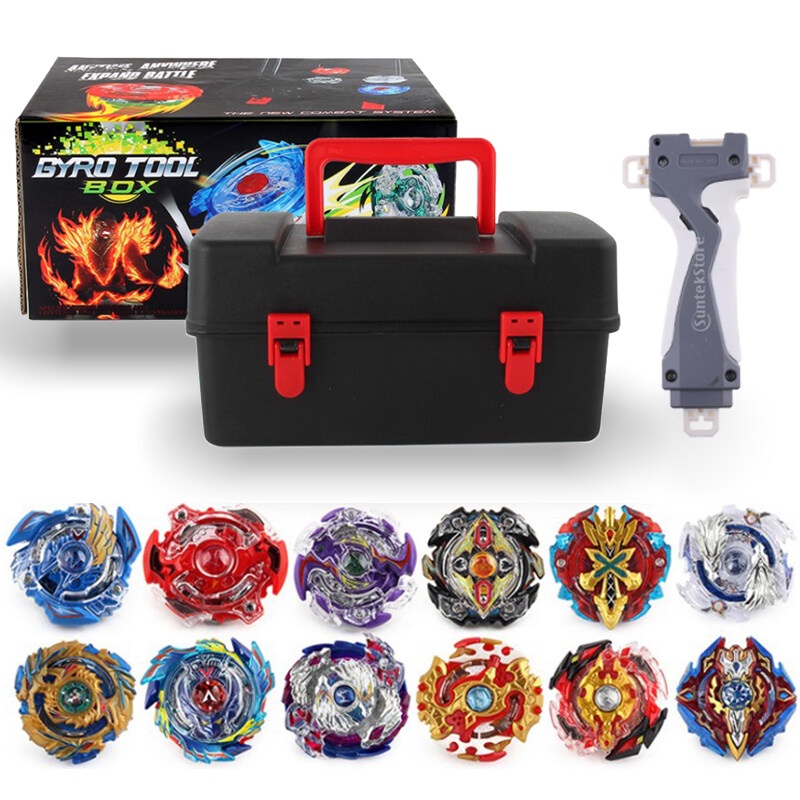 3 Beyblades 1 FREE Box Burst Full Set Pcs Turbo Evolution Metal Fusion ...