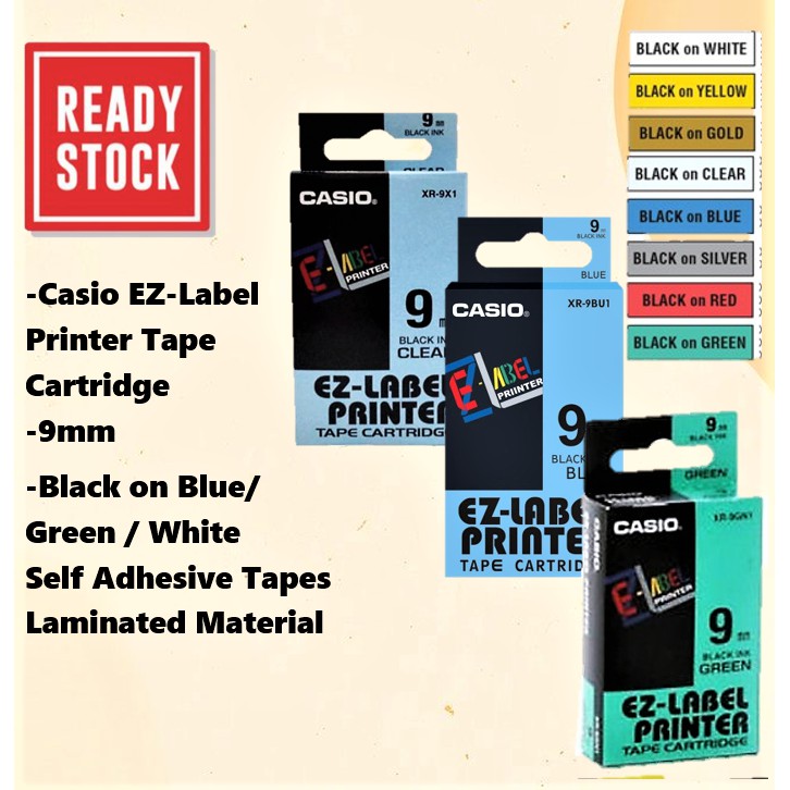Casio EZ- Label Printer Tape Cartridge 6/9/12/24mm | Shopee Malaysia