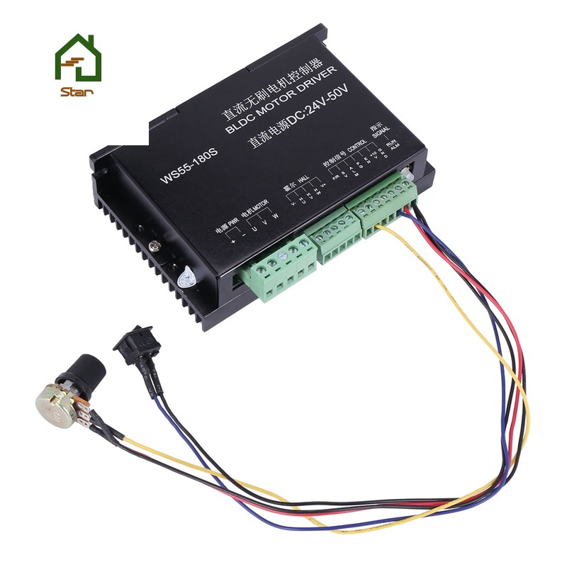 Ws55-180s dc motor driver 24v-50v cnc brushless spindle motor motor ...