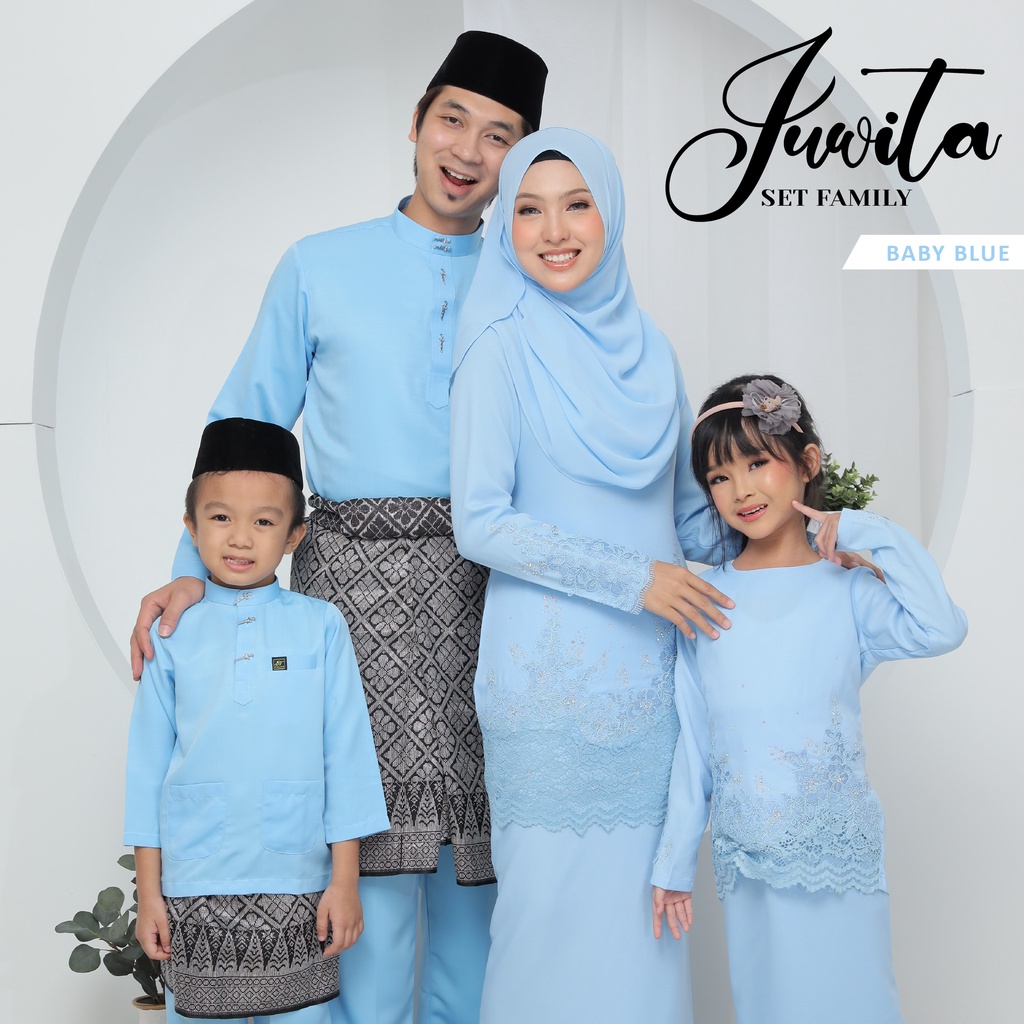 Set Family Juwita Baby Blue | Habibi Boutique | Shopee Malaysia