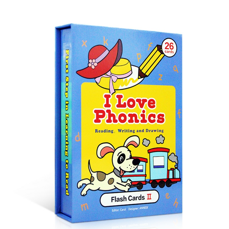 Ready stock I Love Phonics L2 flash cards kids / child early education ...