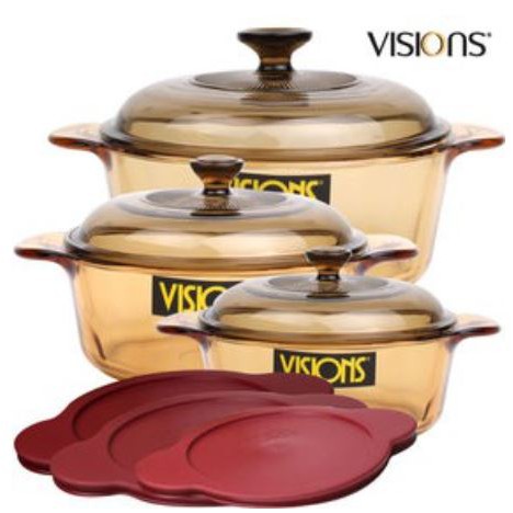 💥Hot Item💥 VISIONS Versapot Set VS336 / Periuk Kaca Dan Penutup Kaca ...