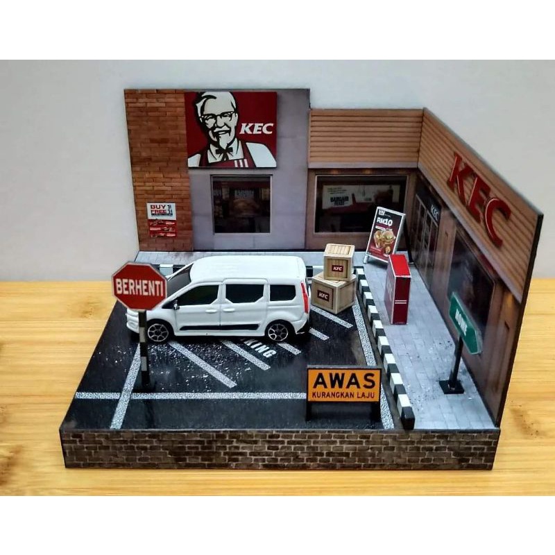 Hot wheels size shop display base (KFC) - Papercraft | Shopee Malaysia