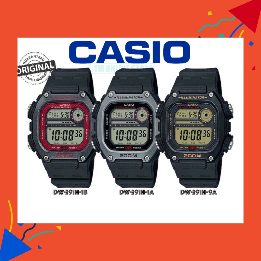DW-291H-1A/1B/9A CASIO MEN DIGITAL WATCH DW-291H | Shopee Malaysia