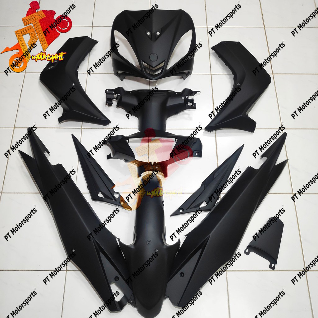 Yamaha Lc 135 Cover Set Matt Black V1-Ready Stock Cover Set Kosong ...
