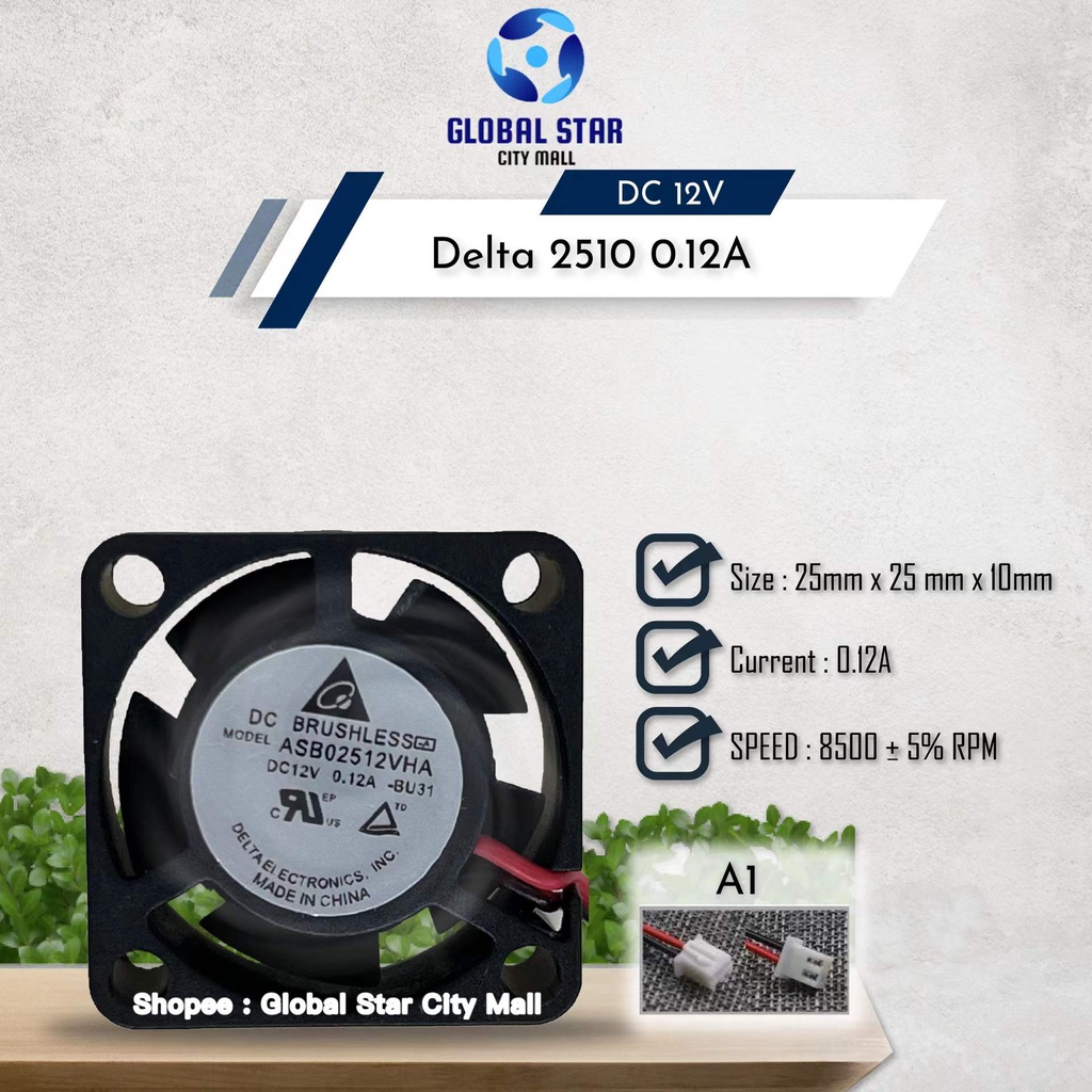 Original Delta 2510 DC 12V 0.12A Cooling Fan [NEW] | Shopee Malaysia