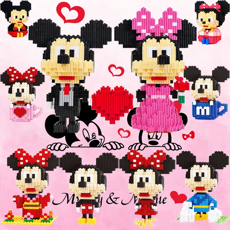 [Ready Stock] Mickey Mouse Minnie Mouse Cup Building Blocks Nano Block ...