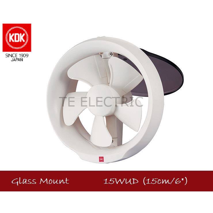 KDK GLASS MOUNTED EXHAUST FAN 15WUD 20WUD 6" 8" VENTILATING FAN 6 INCH ...