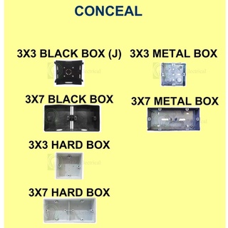 PVC SURFACE NUT BOX / PVC CONCEAL BLACK BOX JOINT / WHITE HARD BOX ...
