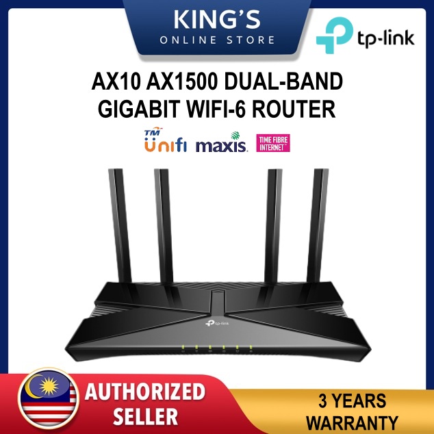 TP-Link AX10 WiFi6 AX1500 Archer Gigabit Wireless Router For UniFi ...