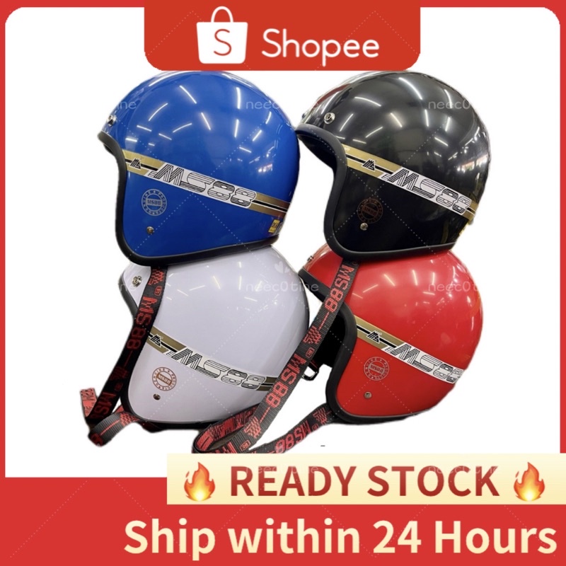 MS88 Helmet Hijau Merah Jambu Pink Green Biru Merah Hitam Putih 100% ...